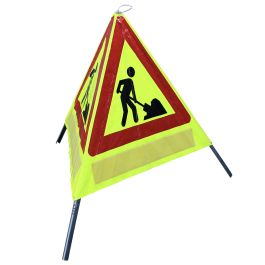 Foldeskilt: Skilt 110 – Vegarbeid, 3‑sidig | Pervaco