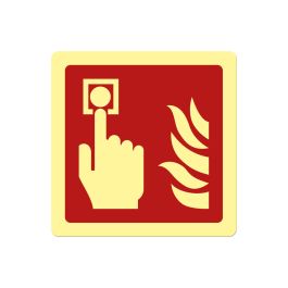 Brannskilt: Brannalarm, metall, 200 x 200 mm | Pervaco